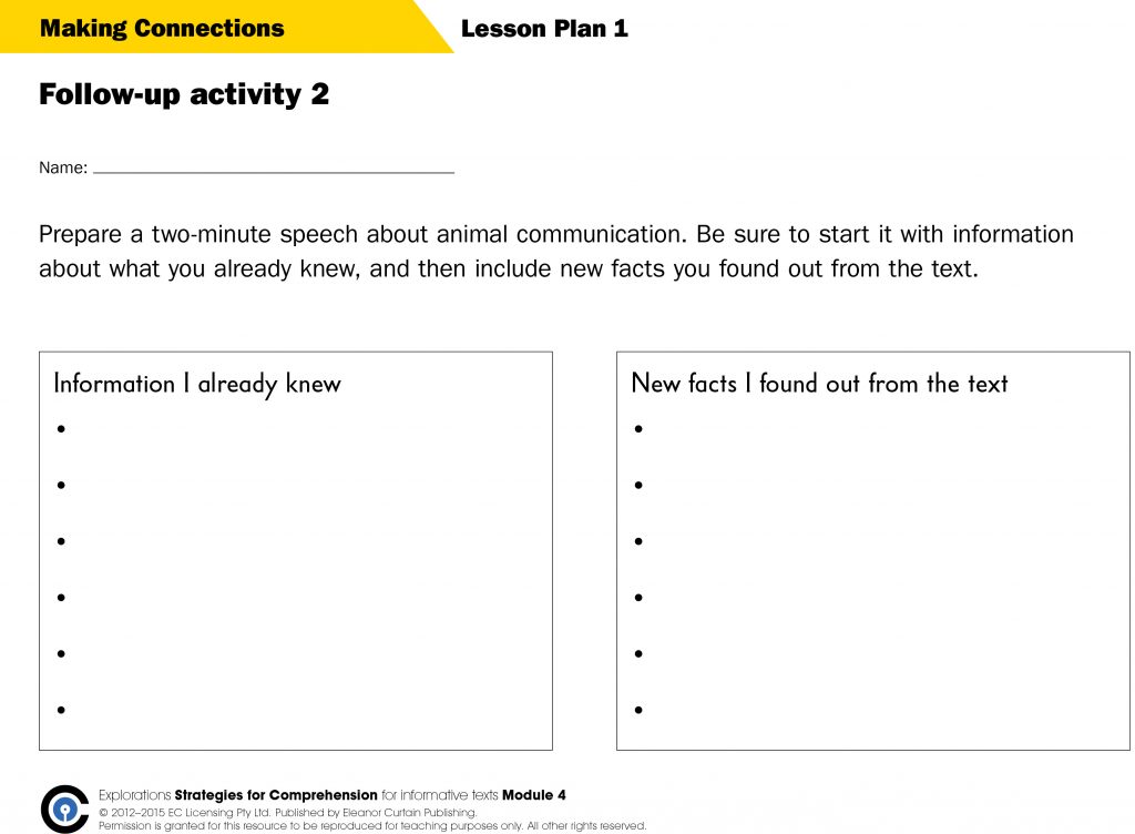 Making Connections | Strategies for Comprehension