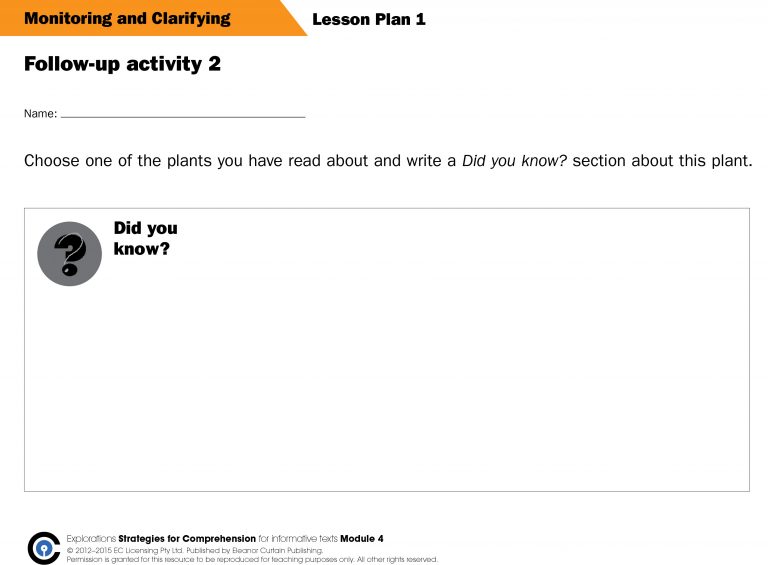 Monitoring and Clarifying | Strategies for Comprehension