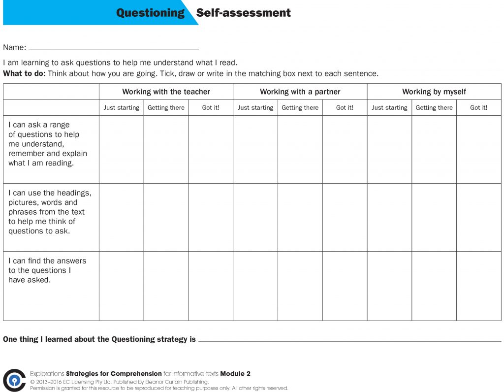 Questioning | Strategies for Comprehension